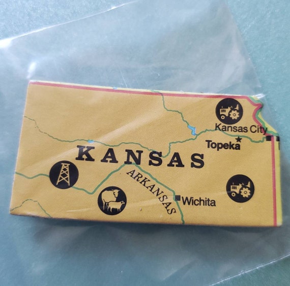 Memorabilia Souvenirs & Events Kansas Puzzle Piece Magnet etna.com.pe