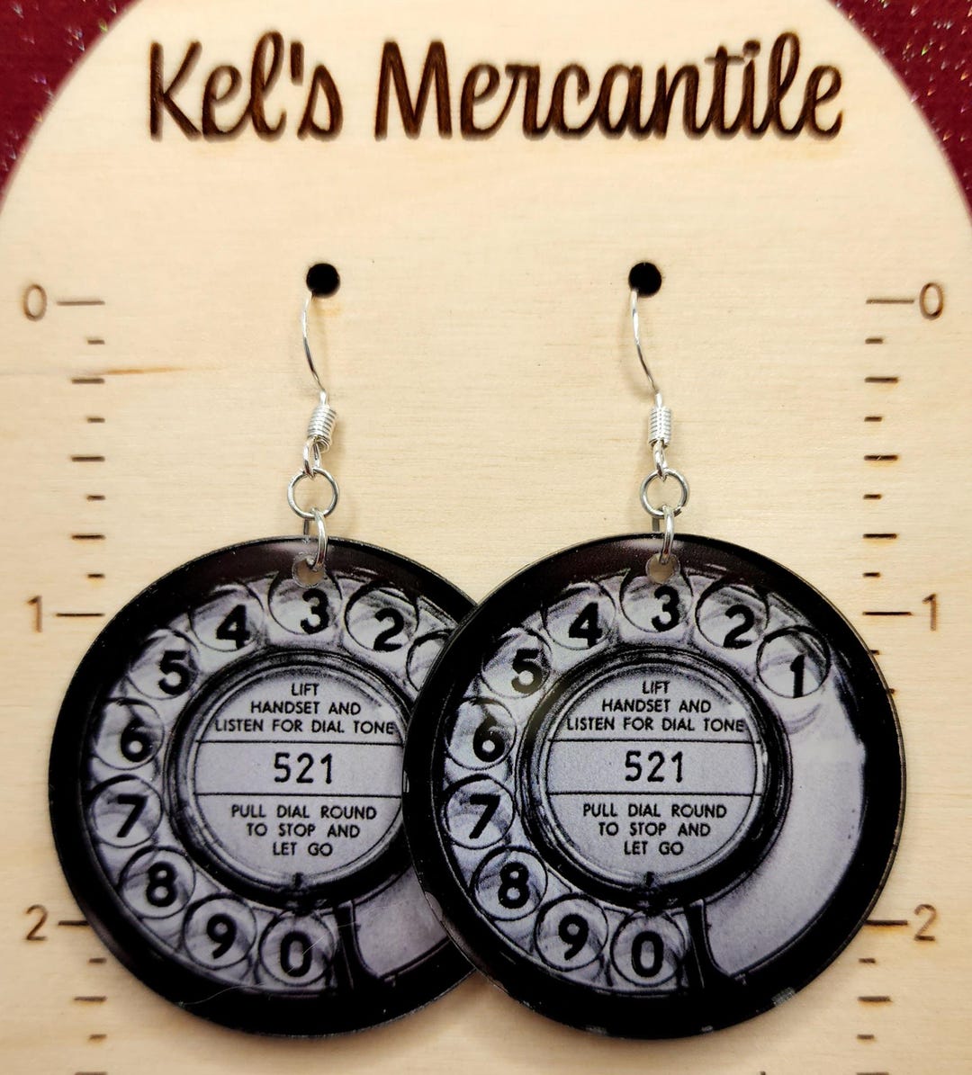 Acrylic Retro Vintage Rotary Phone Operator Dangle Earrings - Etsy