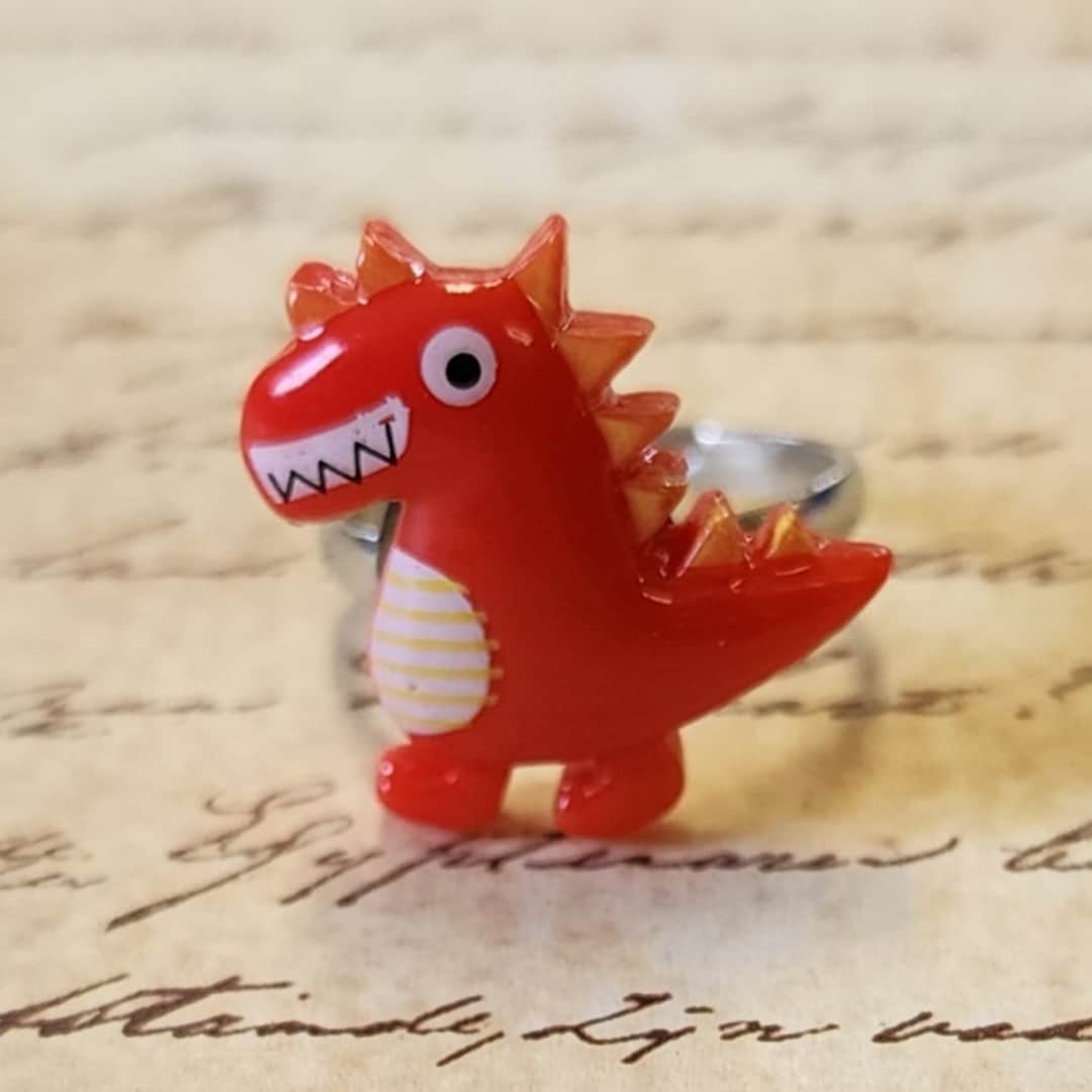Cute Dinosaur Adjustable Ring - Etsy