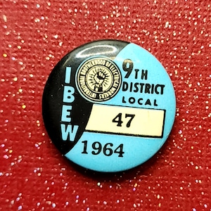 IBEW 9th District Local 1964 Vintage Pinback Button - Etsy