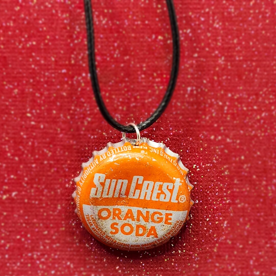 Vintage Suncrest Orange Soda Bottle Cap Necklace or Keychain - Etsy