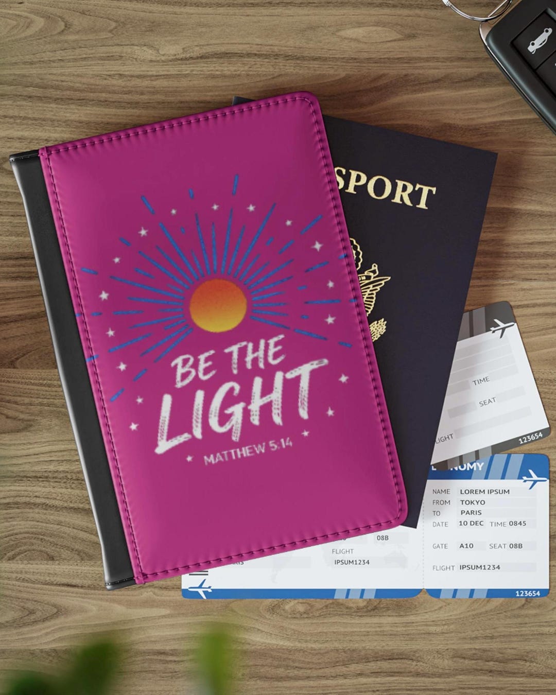 Christian Passport Cover: Bible Verse RFID Passport Faux Leather Holder ...