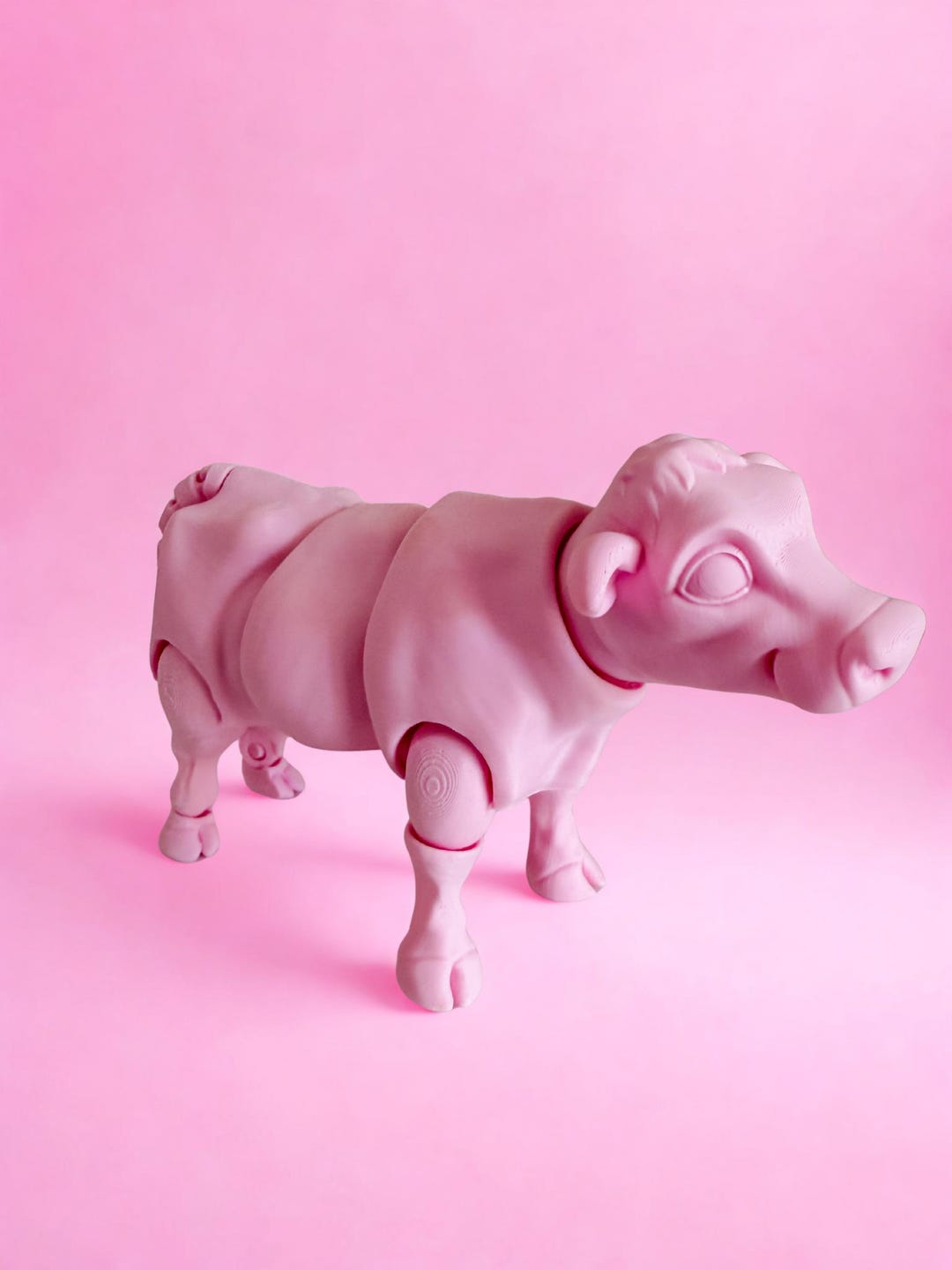 3D Printed Pink Dairy Cow - Etsy