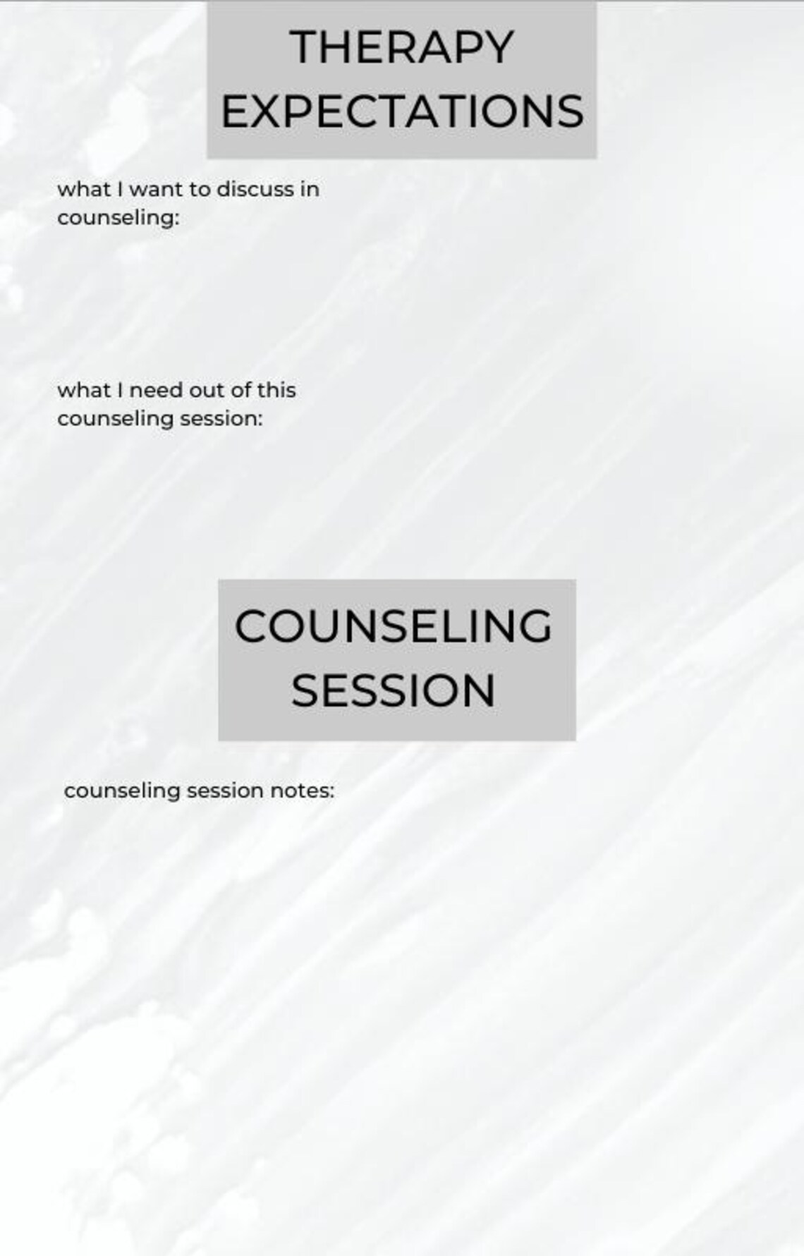 Counseling Prompt Worksheet - Etsy
