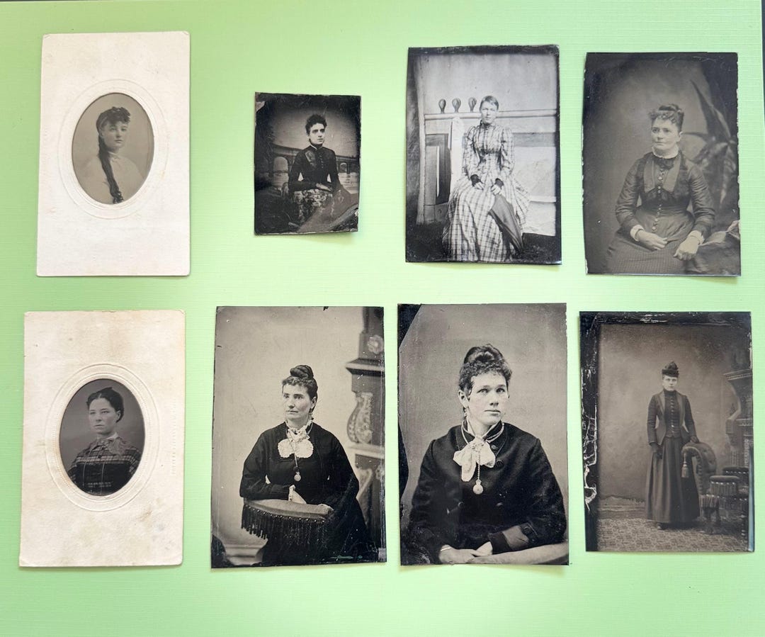 Set of 8 Tintypes - Female Subjects - Etsy