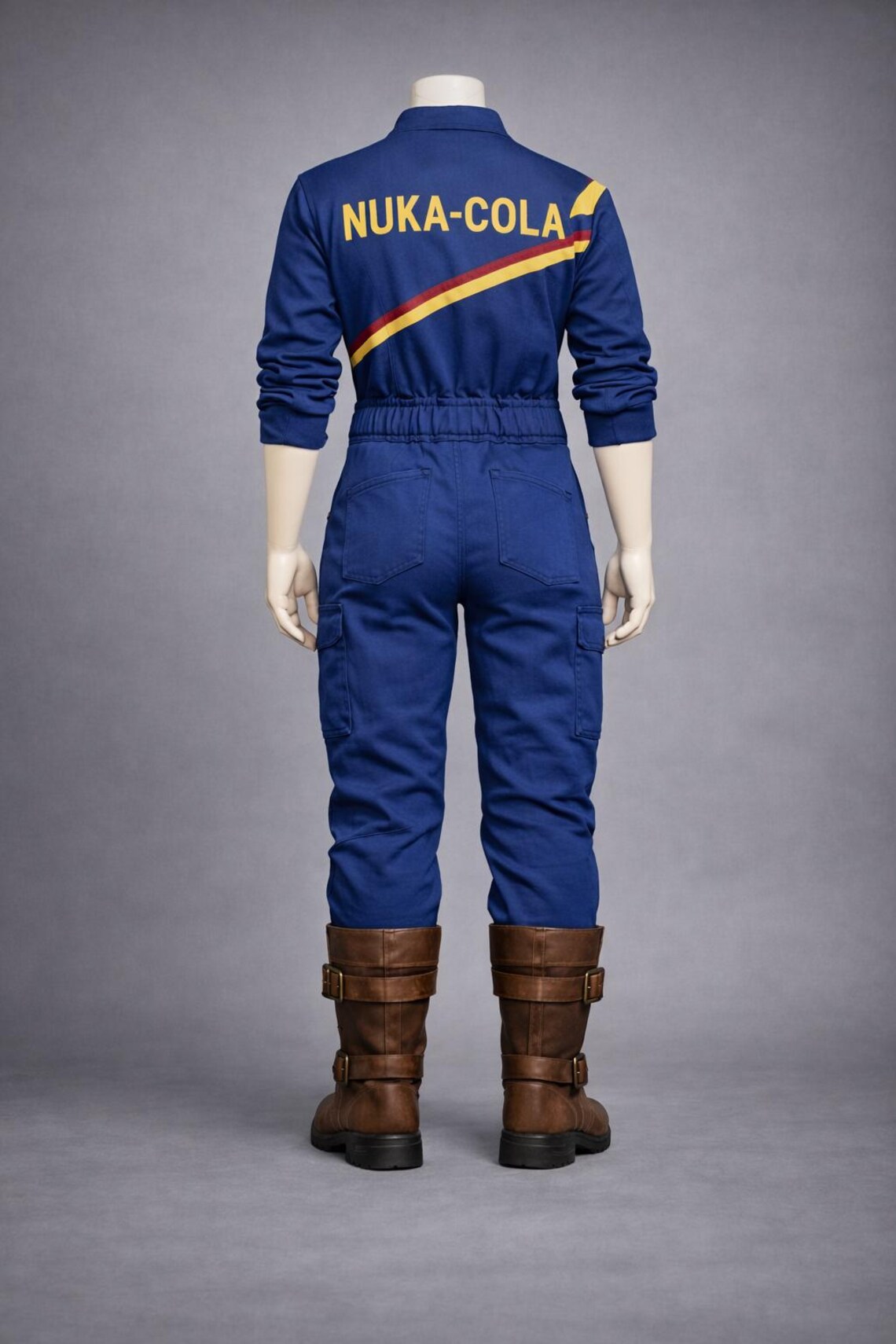 Nuka-cola Vault Jumpsuit With Boots | Fallout-inspired Blue Utility ...