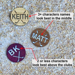 Personalized Wood Golf Ball Marker With Hat Clip: Engraved Gift - Etsy