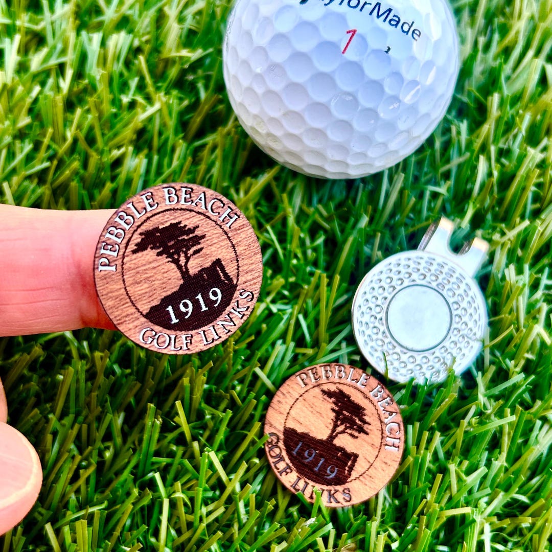 Personalized Wood Golf Ball Marker With Hat Clip: Engraved Gift - Etsy