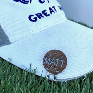Personalized Wood Golf Ball Marker With Hat Clip: Engraved Gift - Etsy