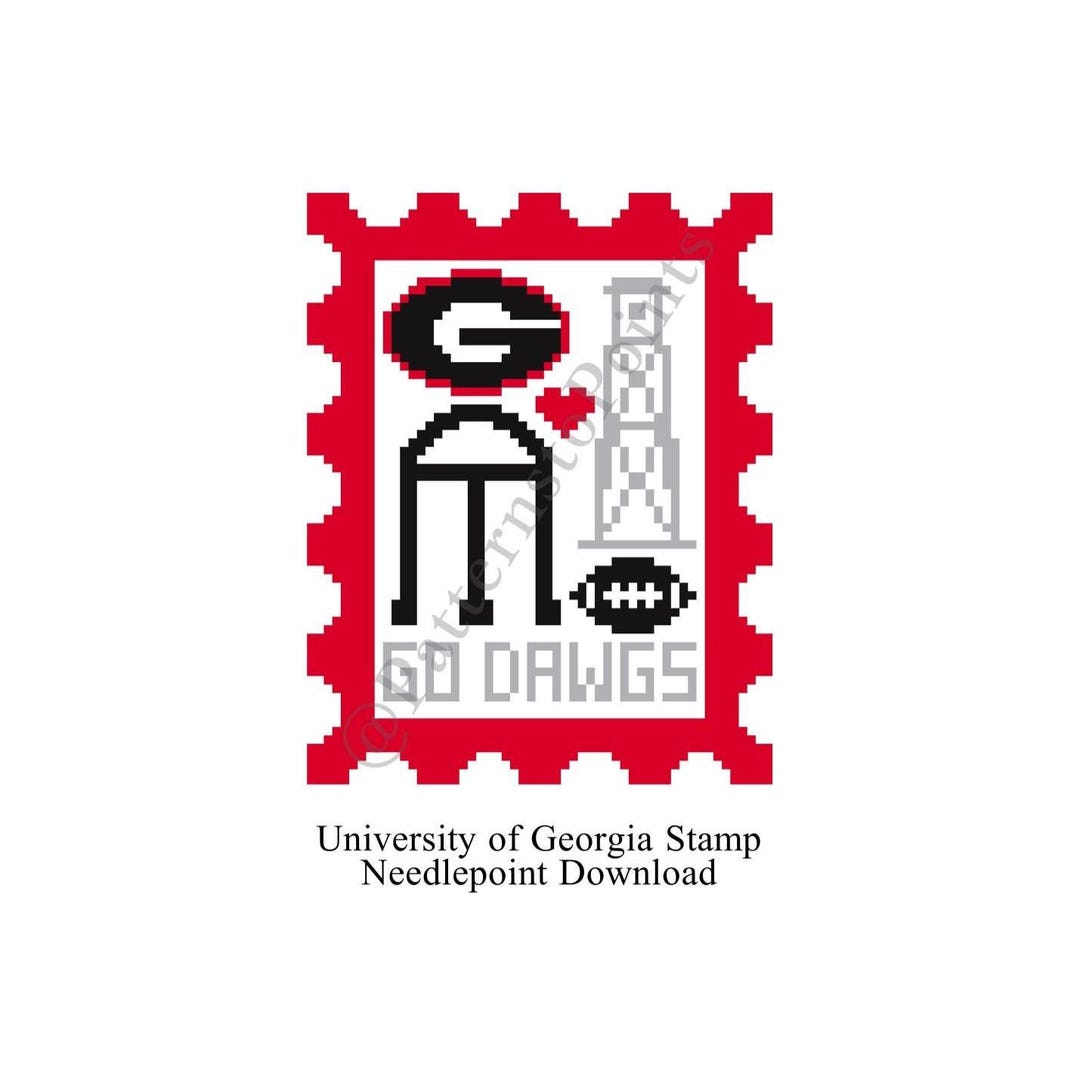 University of Georgia Stamp Needlepoint Pattern Download - Etsy