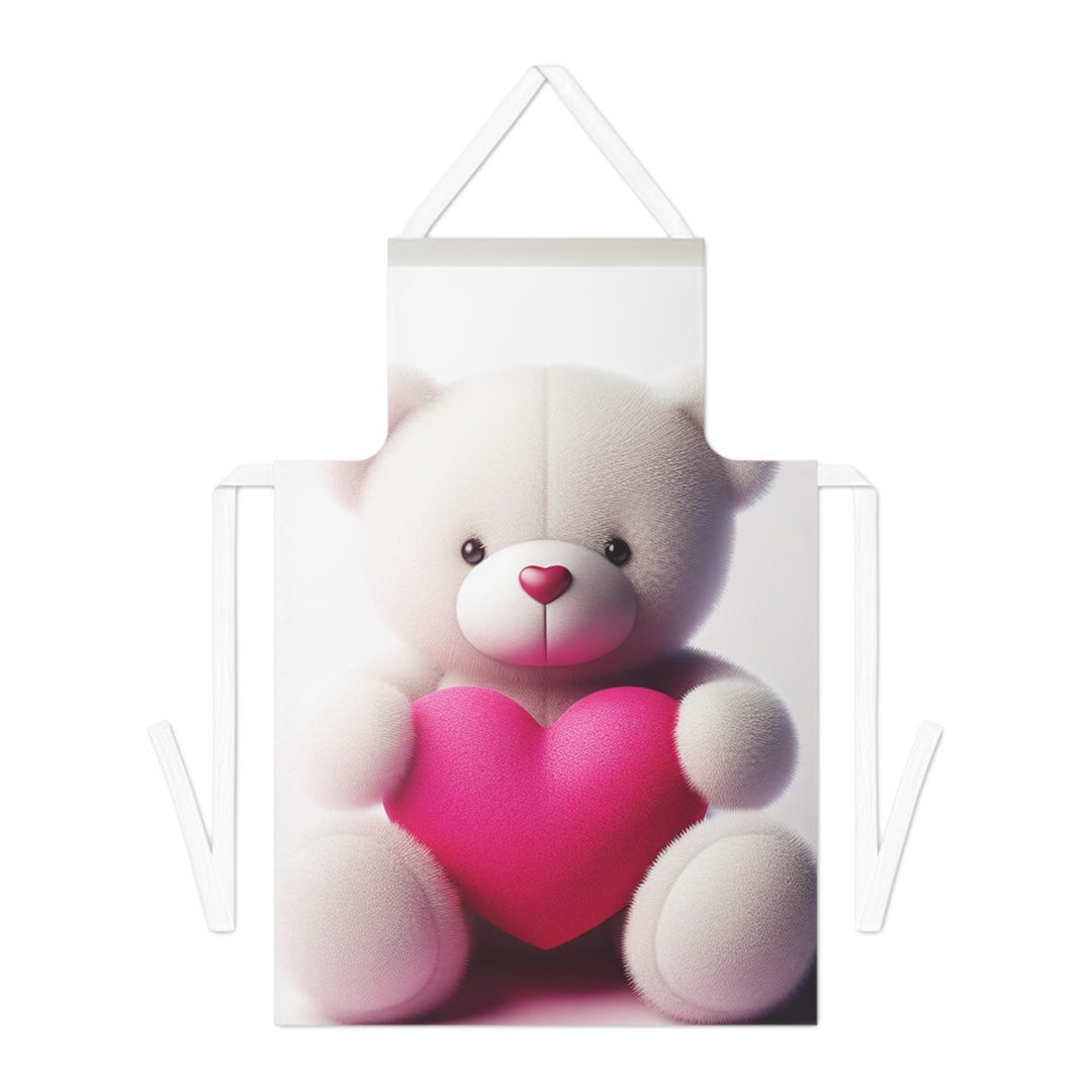 Cute Teddy Bear Love Adult Apron, Gift for Cooking, BBQ, Baking, Mother ...