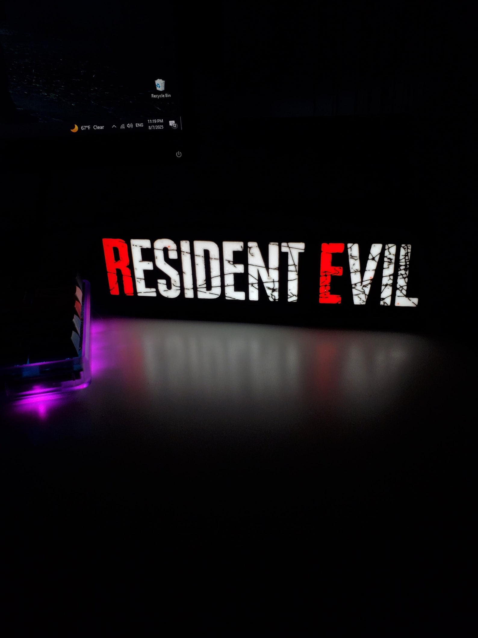 Resident Evil White LED Lamp, Resident Evil Lightbox, USB Powered ...