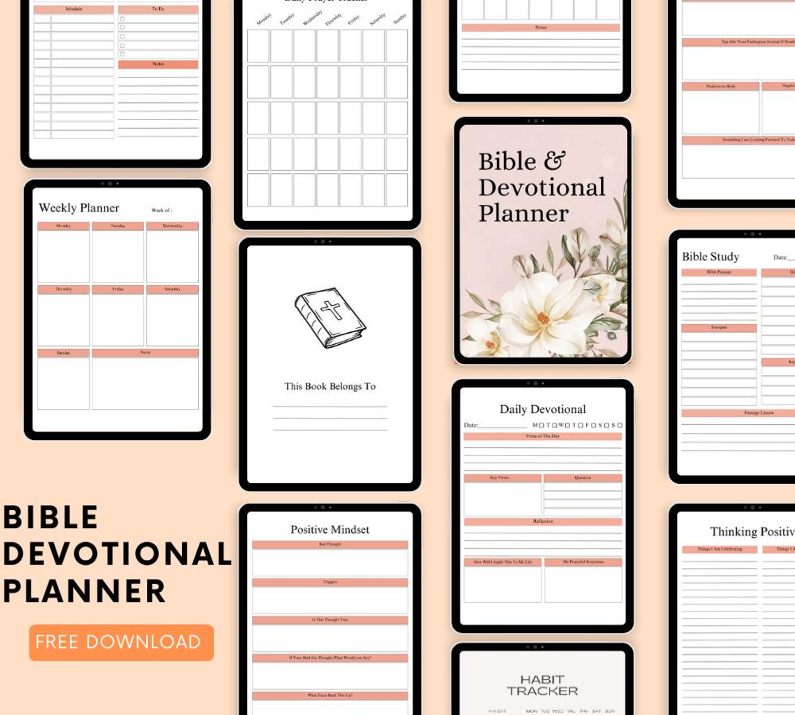 Bible Devotional Planner | Faith-based Digital Planner | Daily ...