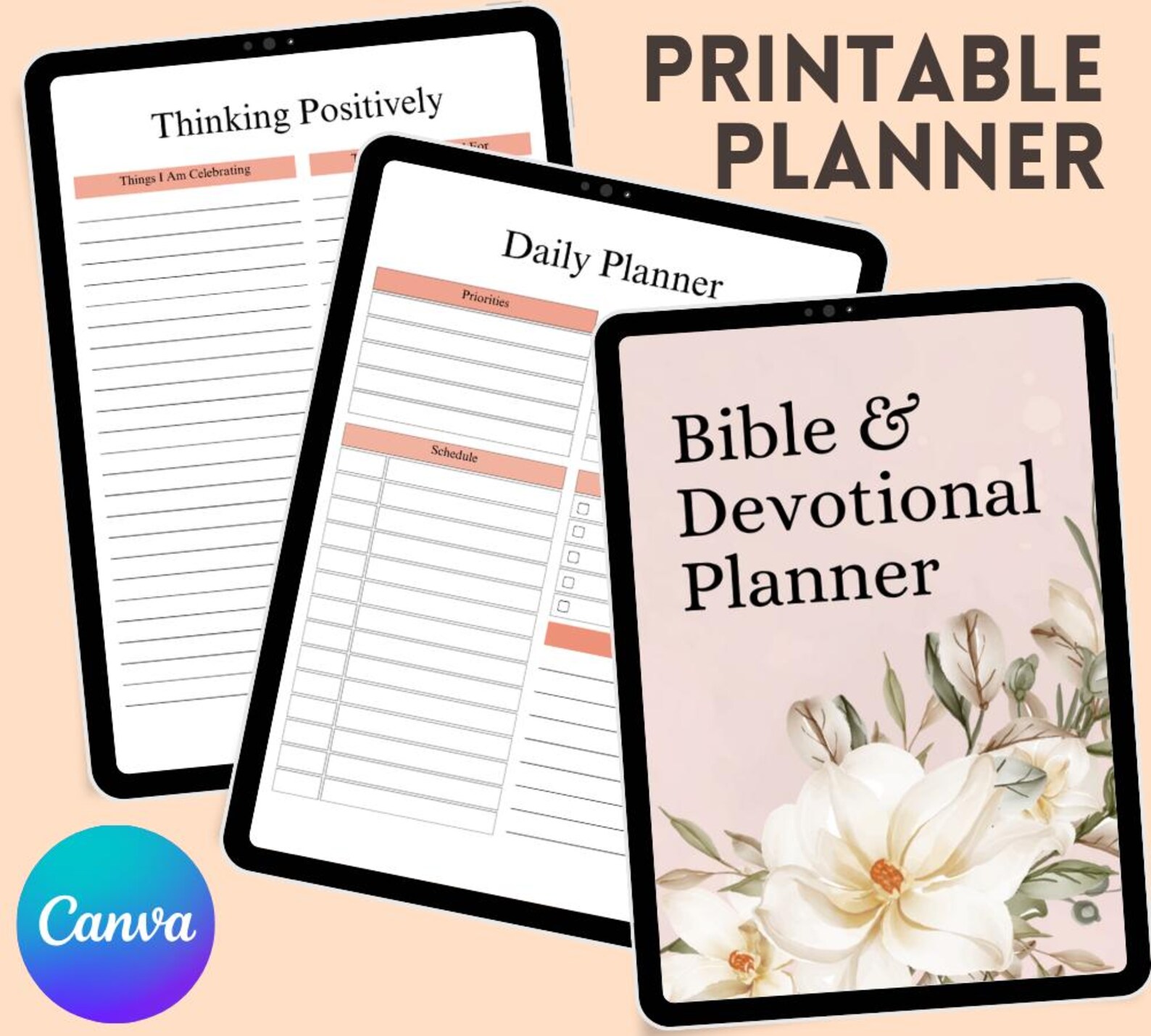 Bible Devotional Planner | Faith-based Digital Planner | Daily ...