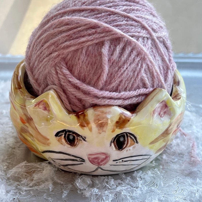 Cat Yarn Bowl - Etsy