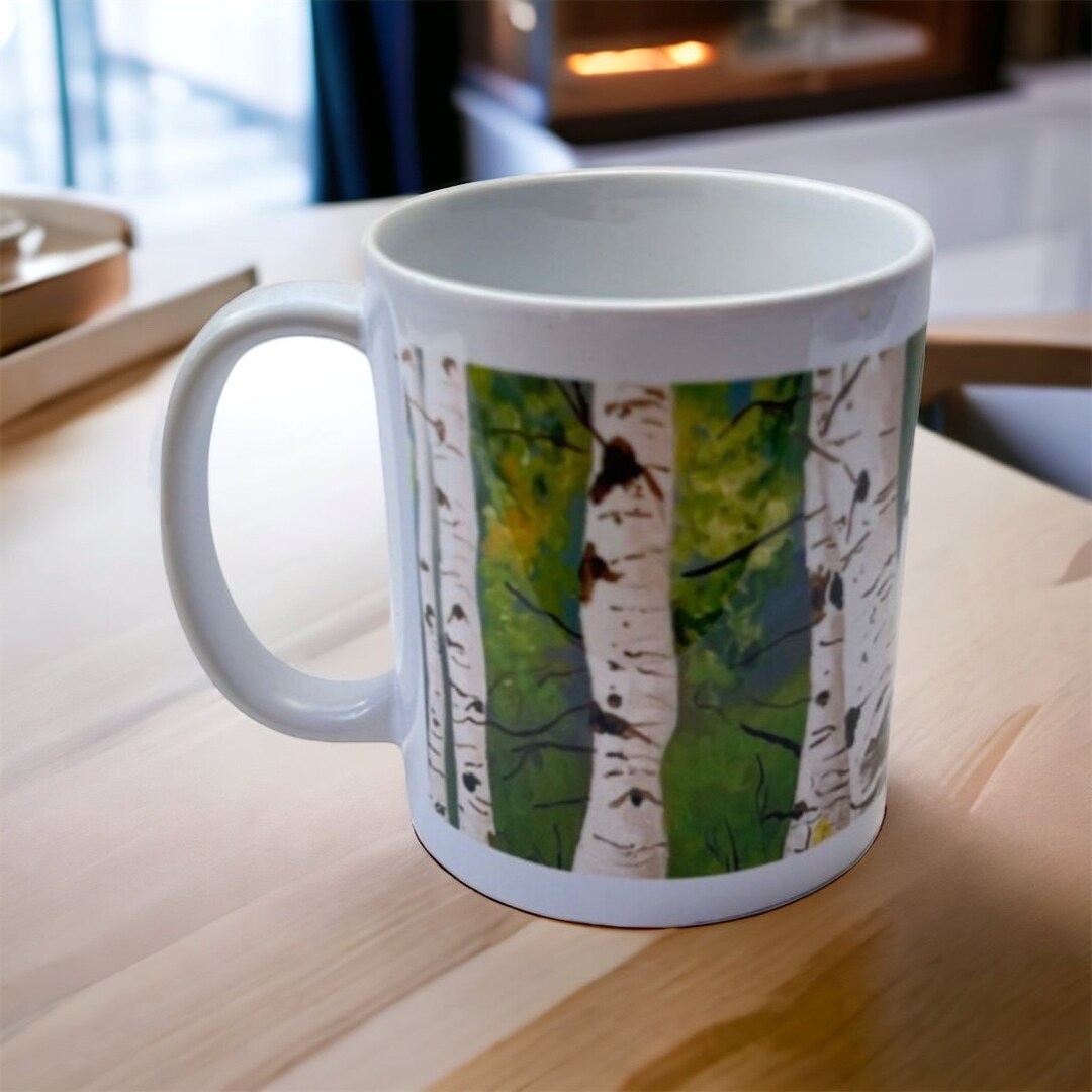Aspen Trees Coffee Mug From My Painting - Etsy