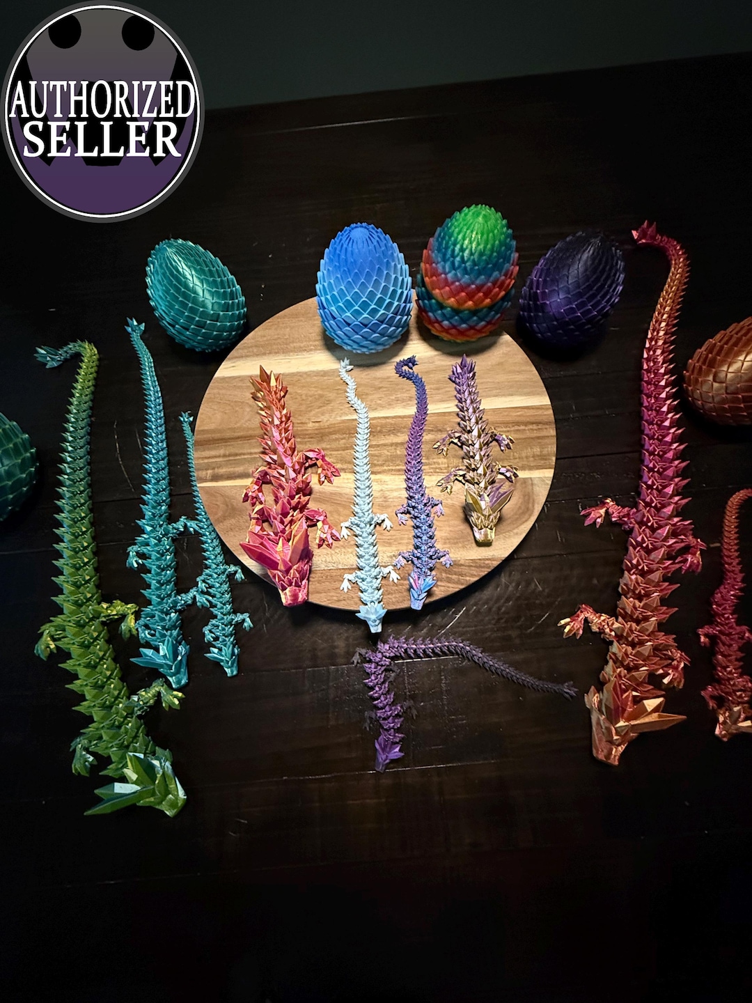 Articulated Crystal Dragon + Egg | 3D Printed Poseable Dragon Toy ...