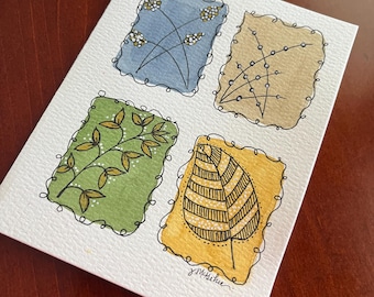 Original Watercolor Note Card - Etsy