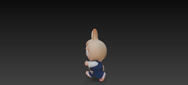 3D Printable Figurine - A Walking Labubu - Etsy