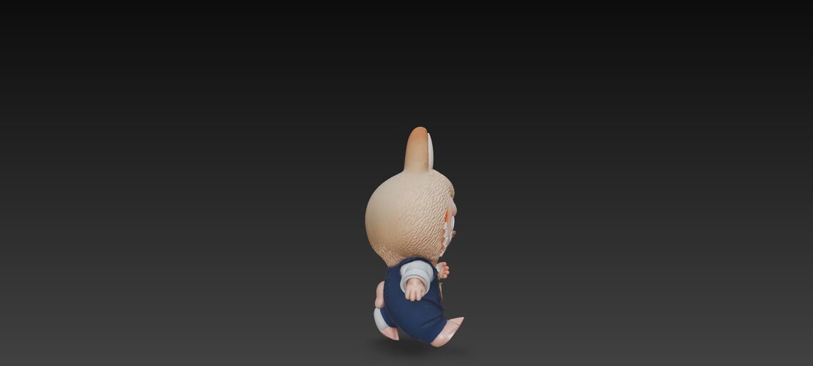 3D Printable Figurine - A Walking Labubu - Etsy
