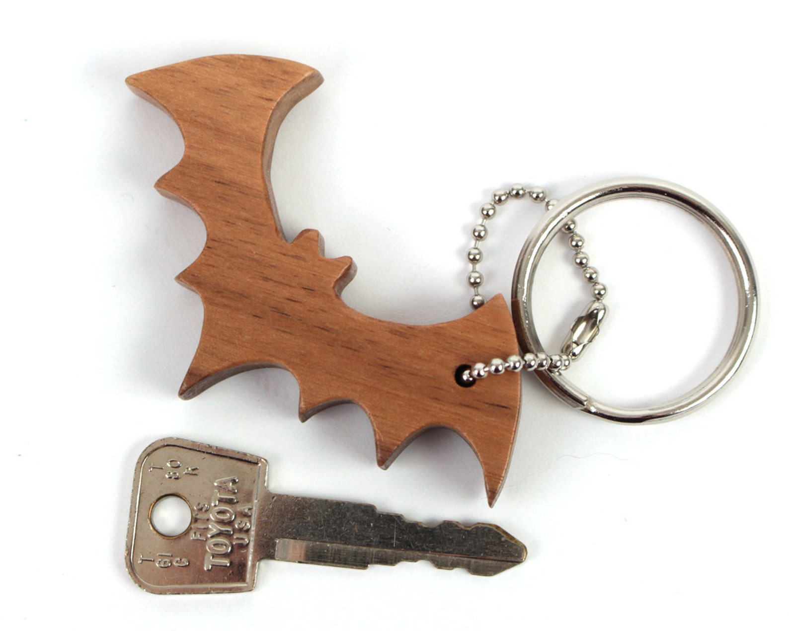 Bat Key Chain Flying Bat Silhouette Wood Animal Key Fob Bat | Etsy