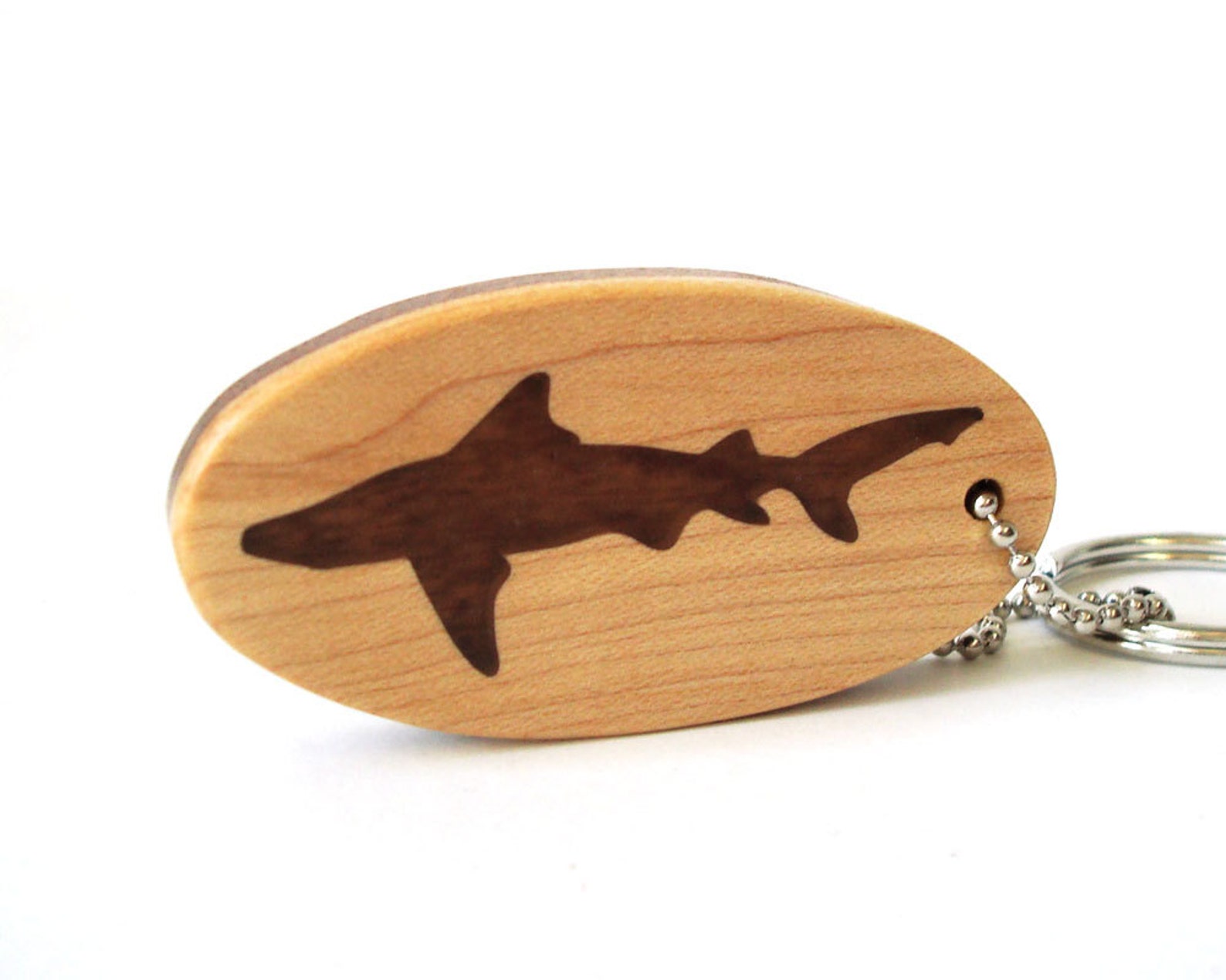 Black Tip Shark Key Chain Bull Shark Key Chain Wood Shark Key - Etsy