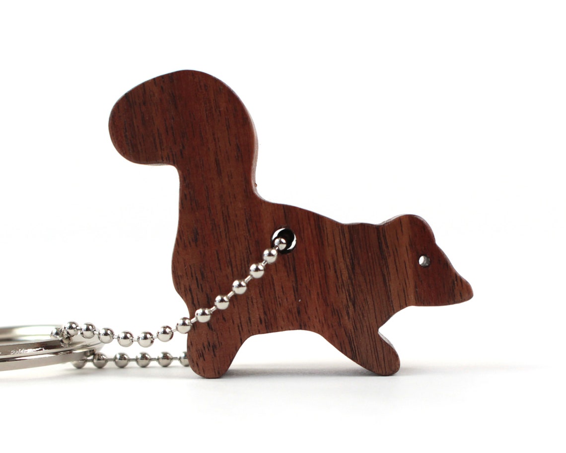 Wood Skunk Key Chain Skunk Accessories Woodland Animal - Etsy