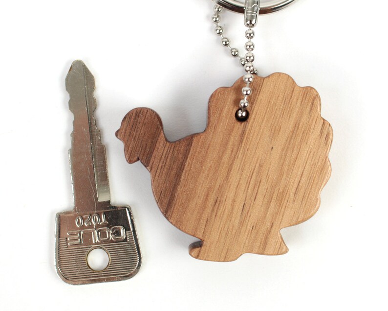 Wooden Turkey Silhouette Key Chain Simple Outline Turkey Key - Etsy