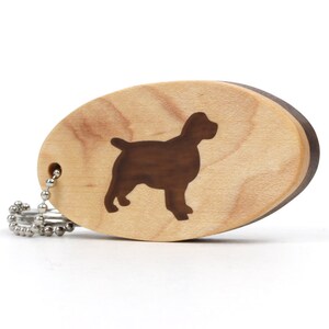 Springer Spaniel Keychain, Pet Key Ring, Wood Dog Breed Key Fob, Wood ...