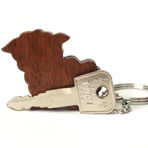 Sheep Key Chain Wood Lamb Scroll Saw Country Wood Animal Key Chain ...