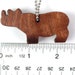 Rhinoceros Key Chain Rhino Silhouette Key Fob Wood Scroll - Etsy