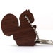 Squirrel Key Chain Wood Squirrel Silhouette Key Ring - Etsy