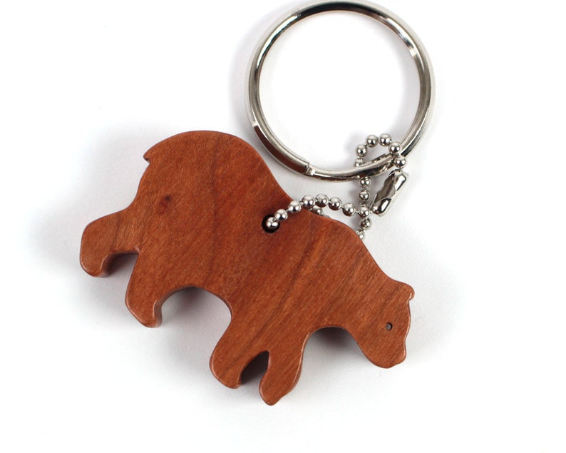 Woodland Bear Keychain Wood Scroll Saw Bear Silhouette Key | Etsy