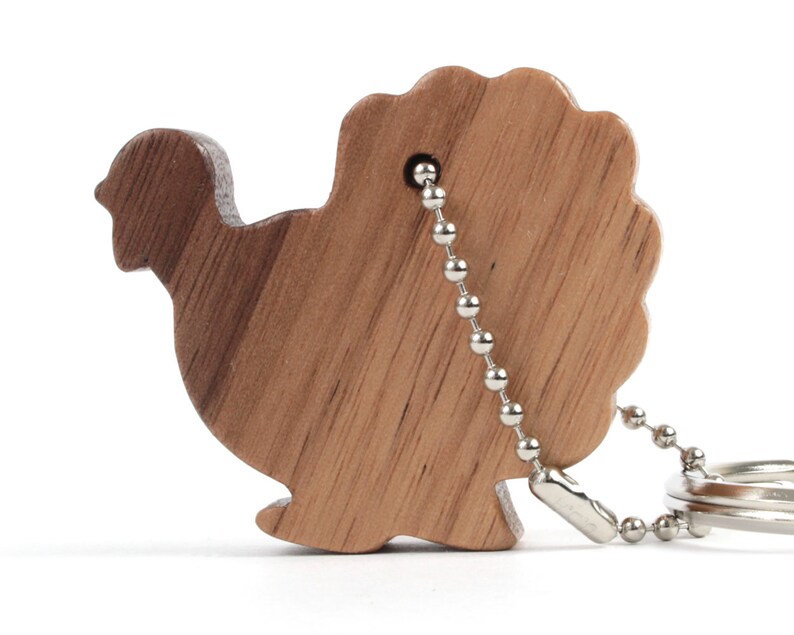 Wooden Turkey Silhouette Key Chain Simple Outline Turkey Key - Etsy