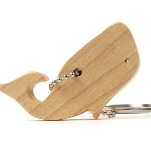 Wood Whale Keychain Wooden Whale Key Fob Nautical - Etsy