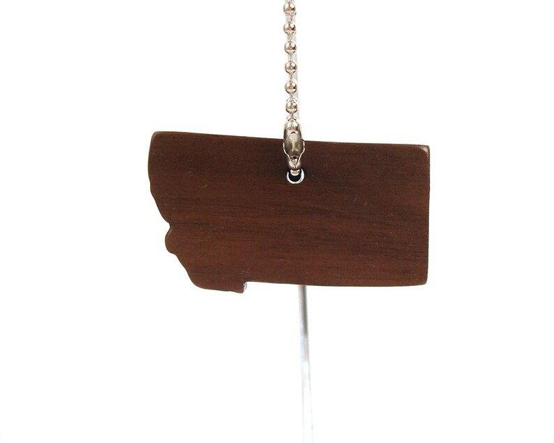 Wooden Montana Key Chain State Silhouette USA Outline Cutout - Etsy