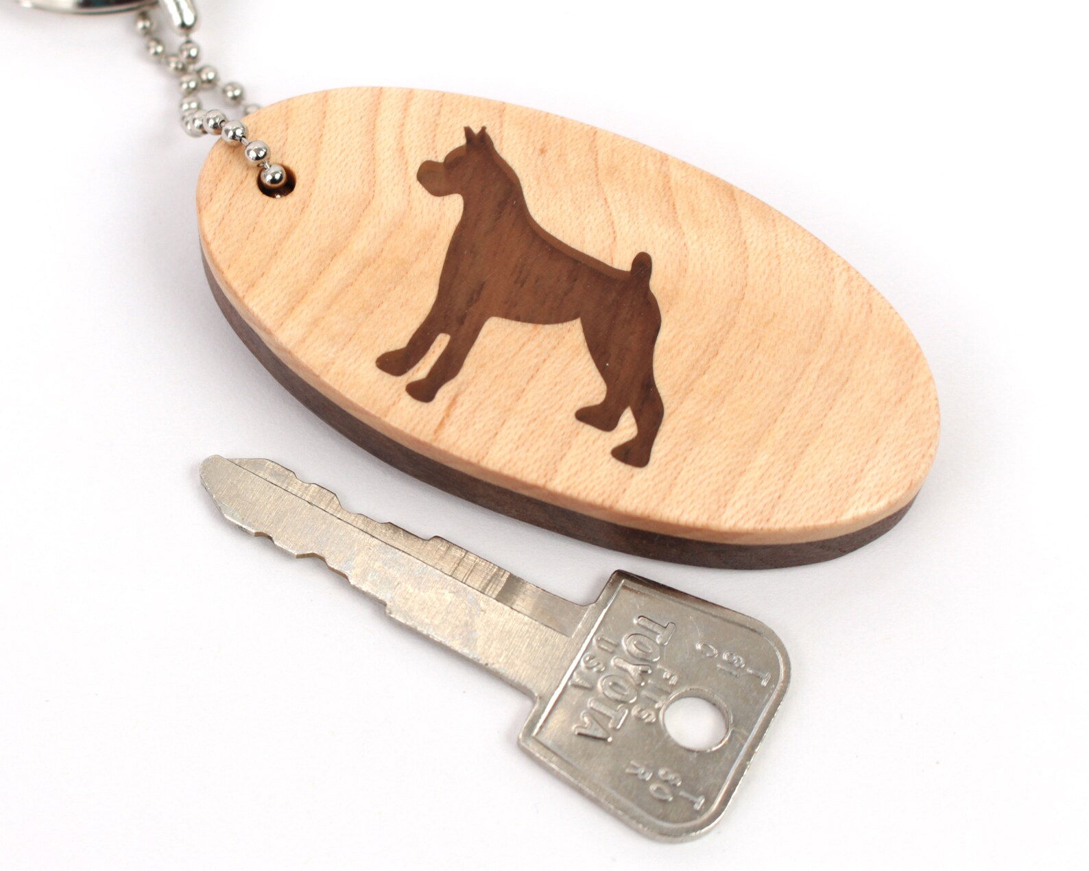 Boxer Dog Key Chain Wood Dog Breed Key Fob Pet Key Ring Pet - Etsy