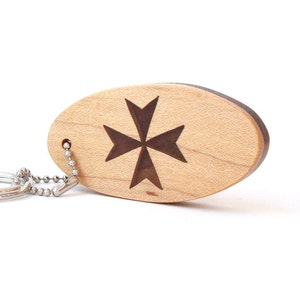 Maltese Cross Key Chain Amalfi Cross Key Fob Knights of - Etsy