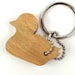 Duck Silhouette Key Chain Simple Outline Wood Duck Key Ring - Etsy
