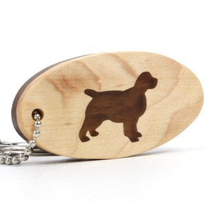 Springer Spaniel Keychain, Pet Key Ring, Wood Dog Breed Key Fob, Wood ...
