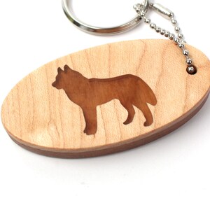 Siberian Husky Key Chain, Wood Dog Breed Key Chain, Alaskan Husky Key ...
