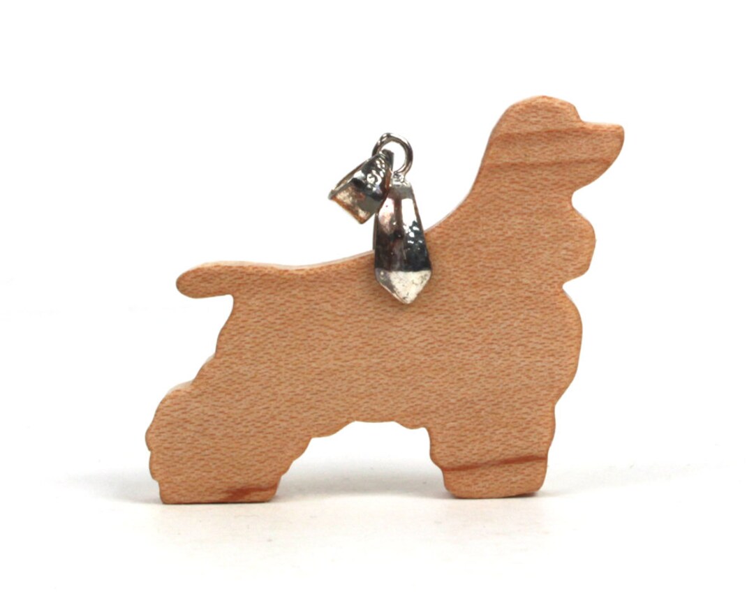 Wood Cocker Spaniel Necklace, Dog Breed Pendant, Pet Memorial Jewelry ...