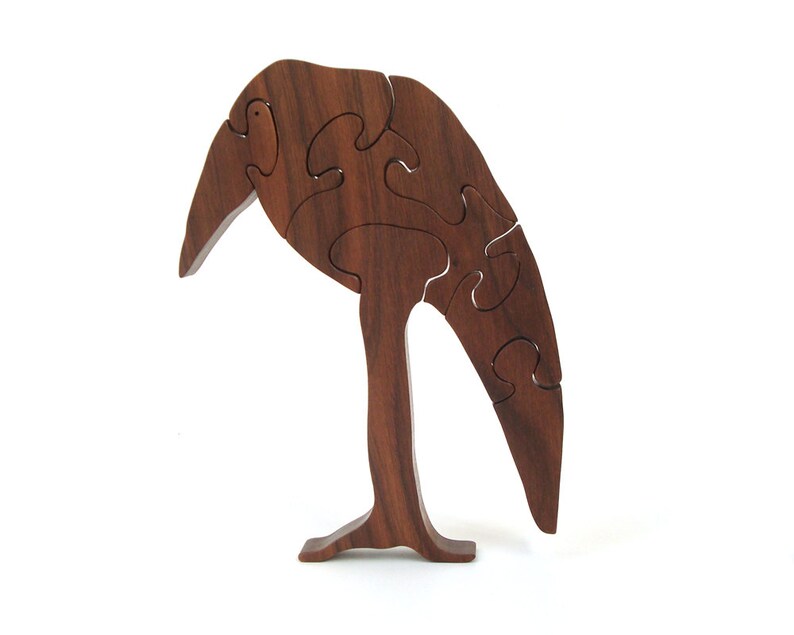 Stand up Wooden Raven Puzzle Wood Crow Puzzle Animal Puzzle - Etsy