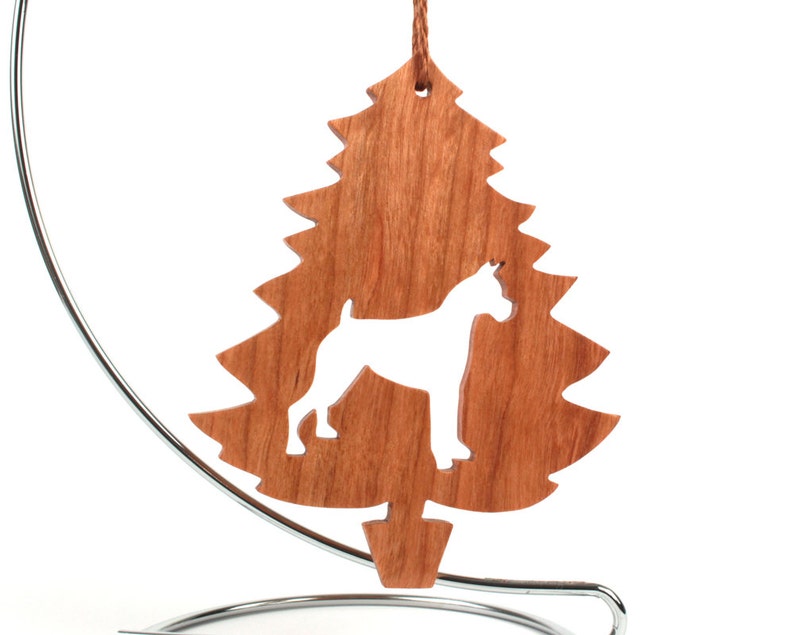 Wooden Boxer Dog Ornament Christmas Tree Silhouette Ornament - Etsy