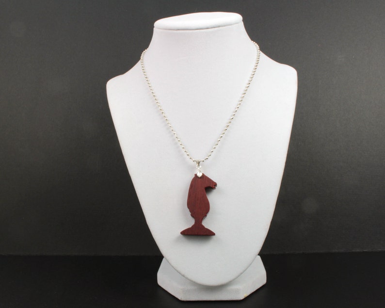 Wood Chess Knight Pendant Chess Game Piece Necklace Wood - Etsy