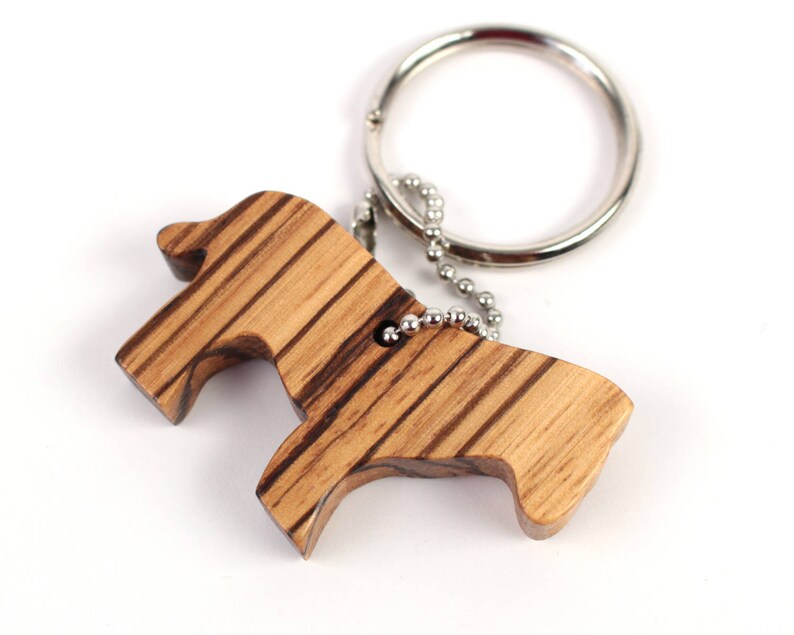 Zebra Key Chain Wood Silhouette Animal Key Chain Simple | Etsy