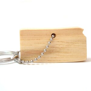 Wooden Kansas Key Chain Silhouette US State Key Chain USA Outline Wood ...