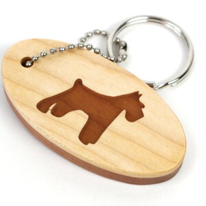 Schnauzer Key Ring Wood Schnauzer Key Chain Pet Key Fob Dog - Etsy