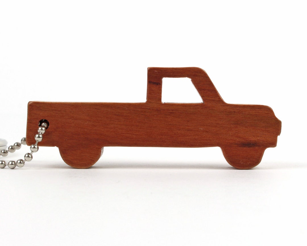 Pickup Truck Silhouette Key Chain, Wood Scroll Saw Outline Vehicle ...
