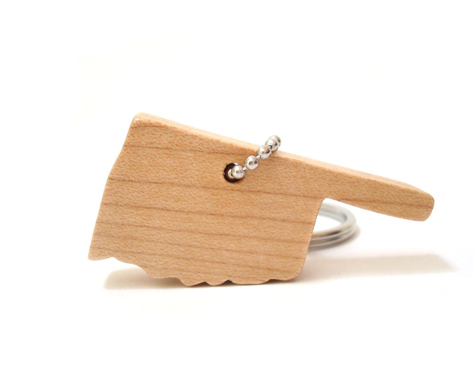 Wooden Oklahoma State Key Chain Silhouette USA Outline Wood - Etsy